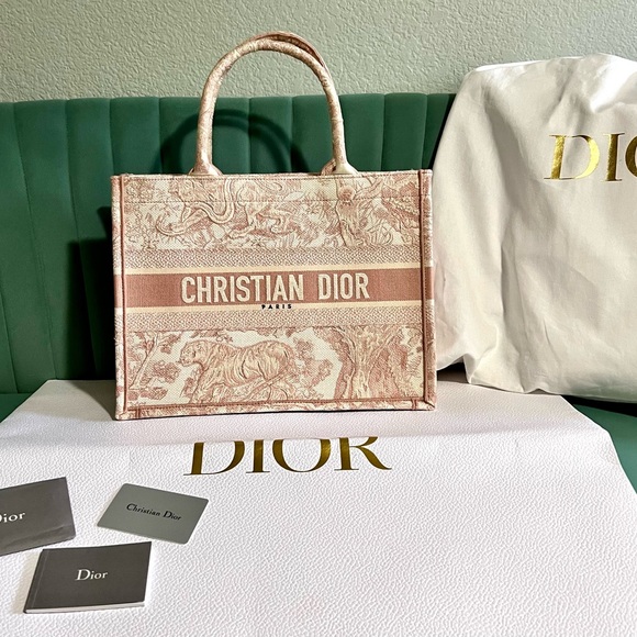 Dior | Bags | Dior Medium Book Bag In Rose Plus Beach Bag From ...